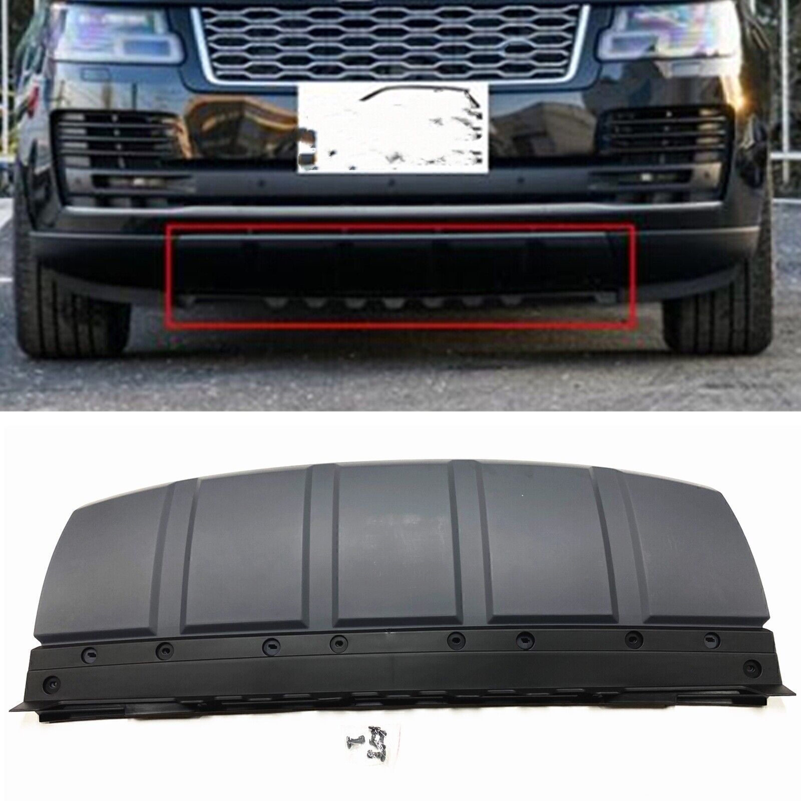 Front Bumper Skid Plate Trim For LR117512 18-20 Land Rover Tow Hook ...