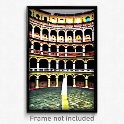 Pixel Art Poster - Gargantuan Colosseum (8 Bit Psychedelic Video Game ...
