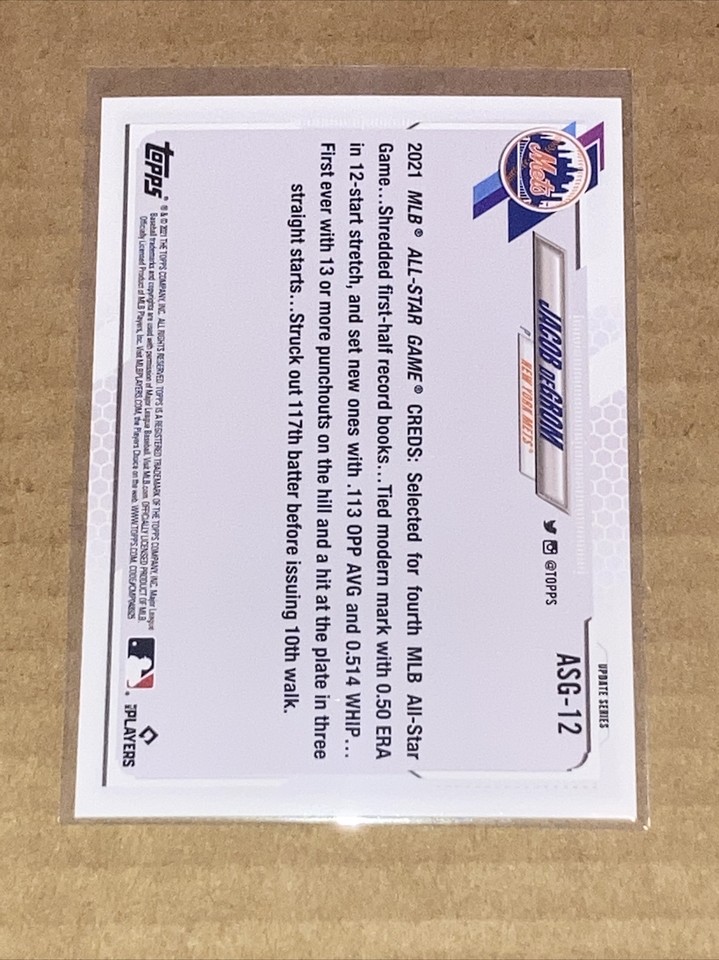 2021 Topps Jacob deGrom #ASG-12 | eBay