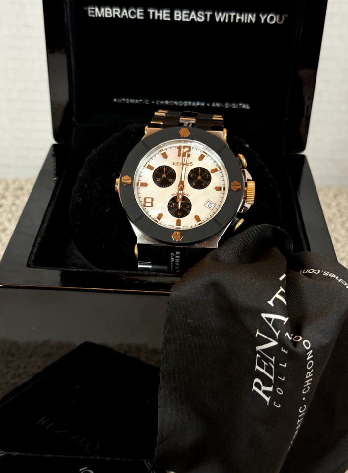 Renato Wilde Beast Mens Watch, Swiss Chronograph, New in Box w/ new ...