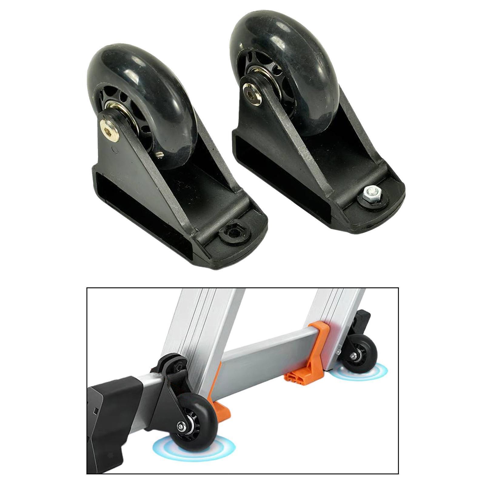 2Pcs Leveling Casters Ladder Caster Extension for Equipment Shelves ...