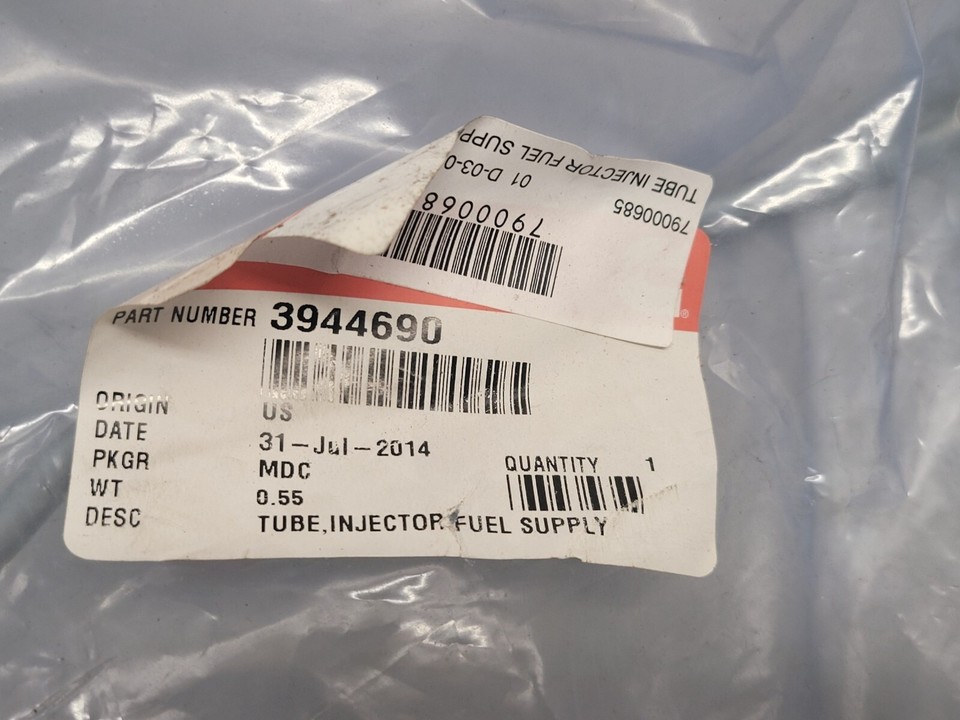 Cummins 3944690 Injector Fuel Supply Tube Line - Genuine OEM | eBay