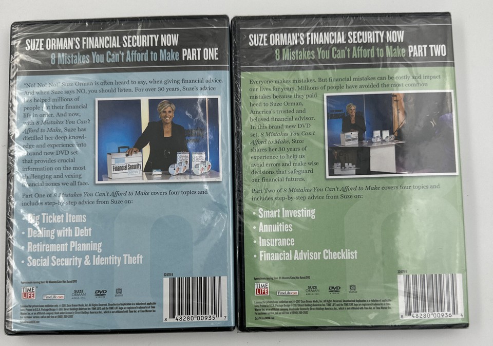 Suze Ormans Financial Security Now 8 Mistakes You Can't Afford to Make ...