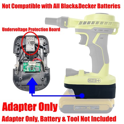Ryobi 18V Adapter Uses Dewalt 20V MAX Slider Li-ion Battery- w ...