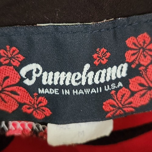 Pumehana Vintage Hawaiian Red Black Maxi Dress Size M | eBay