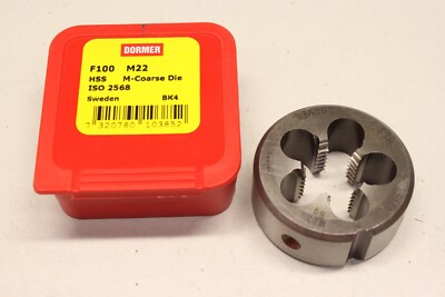 DORMER F100 M22X2,50 DIN223 HSS M-Coarse DIE ISO 2568 Schneideisen OVP ...