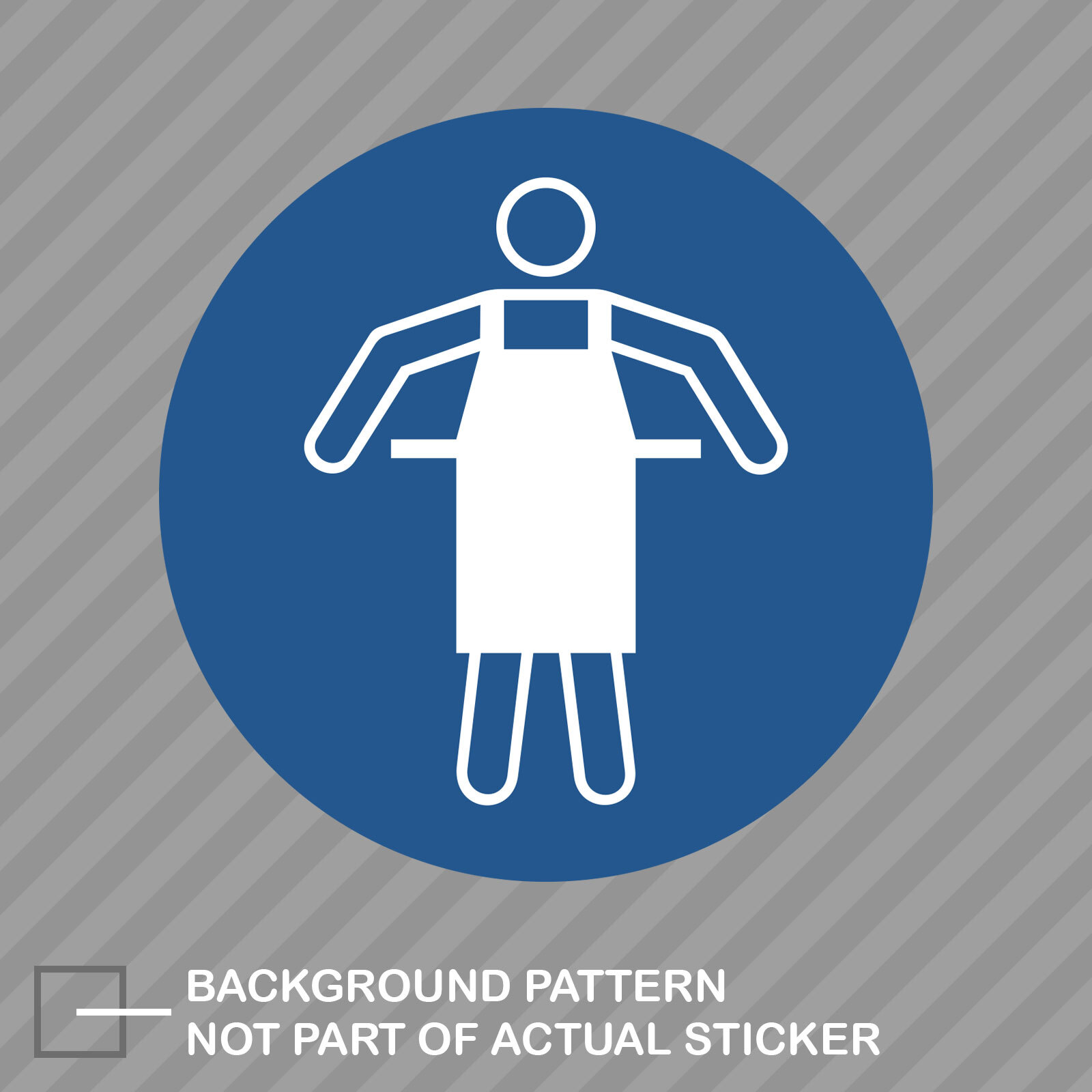 M026 Use Protective Apron Sticker Decal Vinyl iso 7010 mandatory sign ...