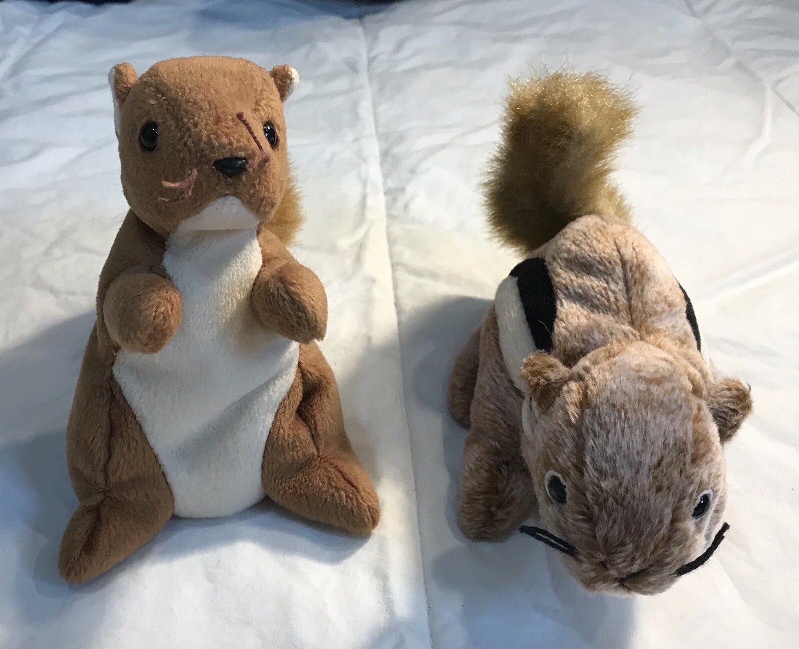 TY Beanie Baby 2 Beanie Babies Squirrel + Chipmunk | eBay