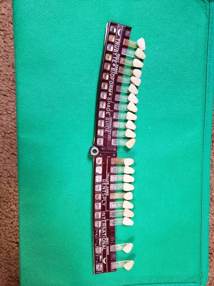 Vintage Trubyte Bioform Dental Tooth Shade Guide Dentsply Int. | eBay