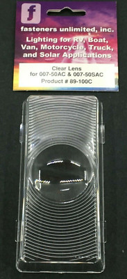 FASTENERS UNLIMITED 89-100C CLEAR LIGHT LENS PORCH LIGHT RV, CAMPER ...