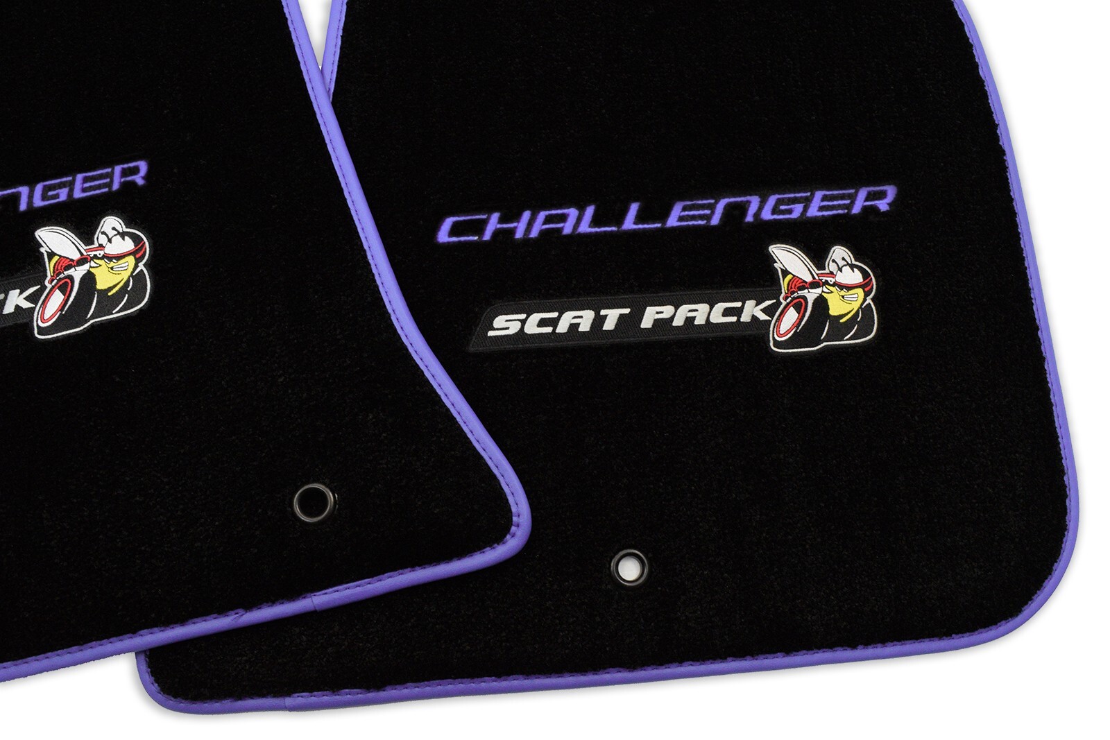 Dodge Challenger Scat Pack & Bee Floor Mats Plum Crazy Purple Front ...