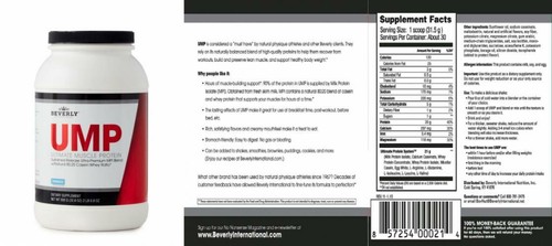 Beverly International UMP Protein Powder 30 servings, Vanilla. Unique ...
