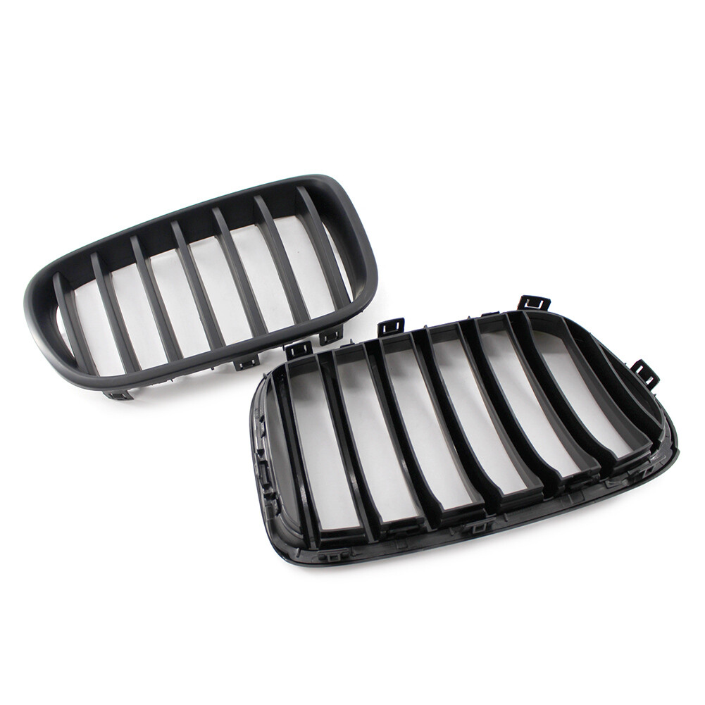 2x Matte Black Front Radiator Kidney Grille For BMW X3 F25 2009-2017 ...
