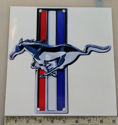 Ford Mustang badge large sticker decal 9"x9.25" | eBay