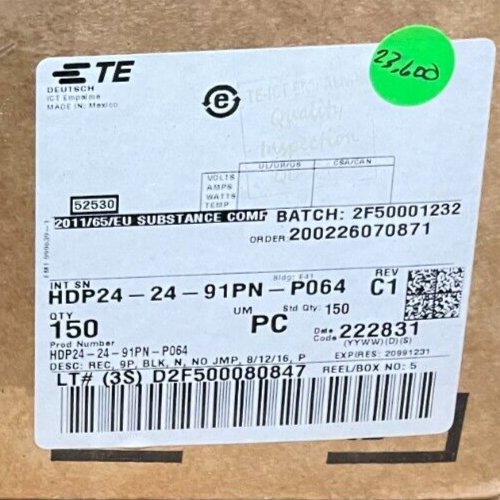 TE Connectivity / DEUTSCH HDP24-24-91PN-P064 ( box of 150 ea.) | eBay