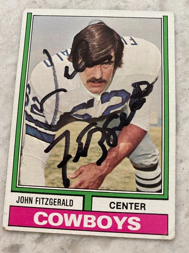 John Fitzgerald signed DALLAS COWBOYS card 1974 Topps ROOKIE | eBay