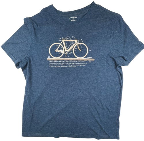 Banana Republic Motor-Bike Heather Blue Short Sleeve T-Shirt Size XL | eBay