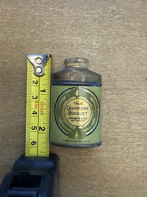 Antique Mini Sample Talcum Powder Tin Can Colgate’s Cashmere Bouquet ...