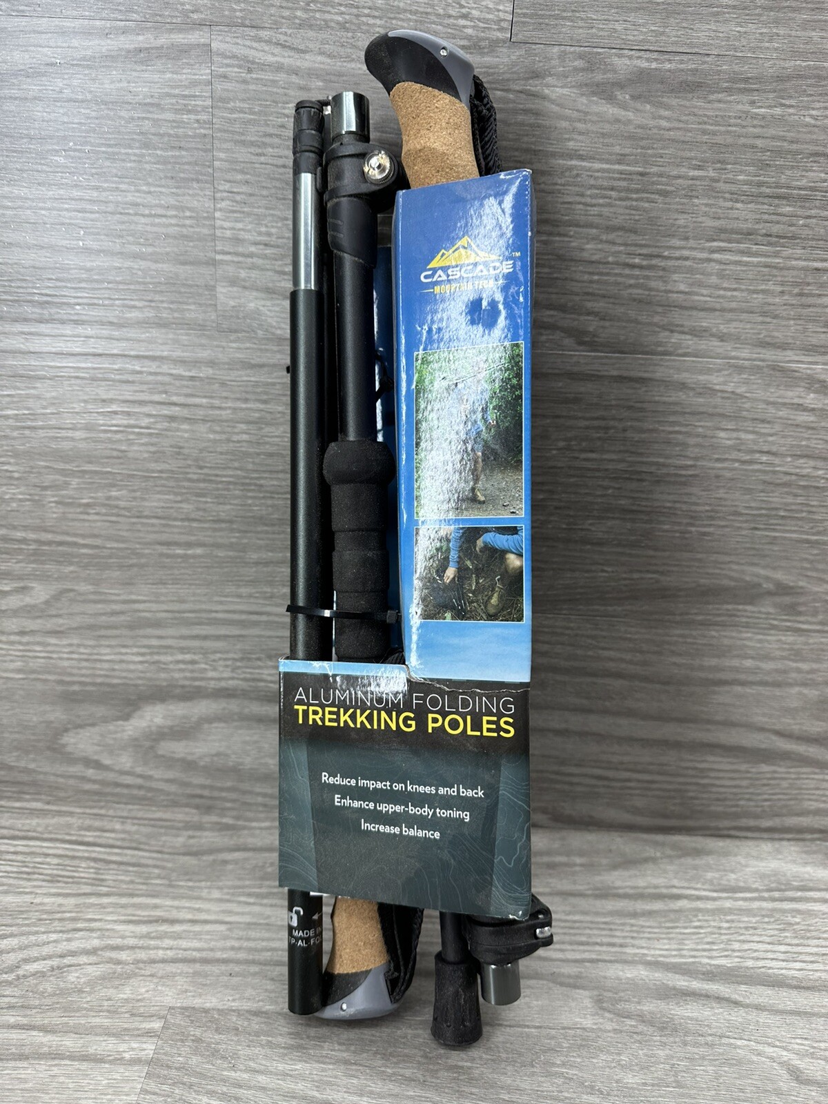 Cascade TREKKING POLES 2pk Aluminum Folding New in Package | eBay