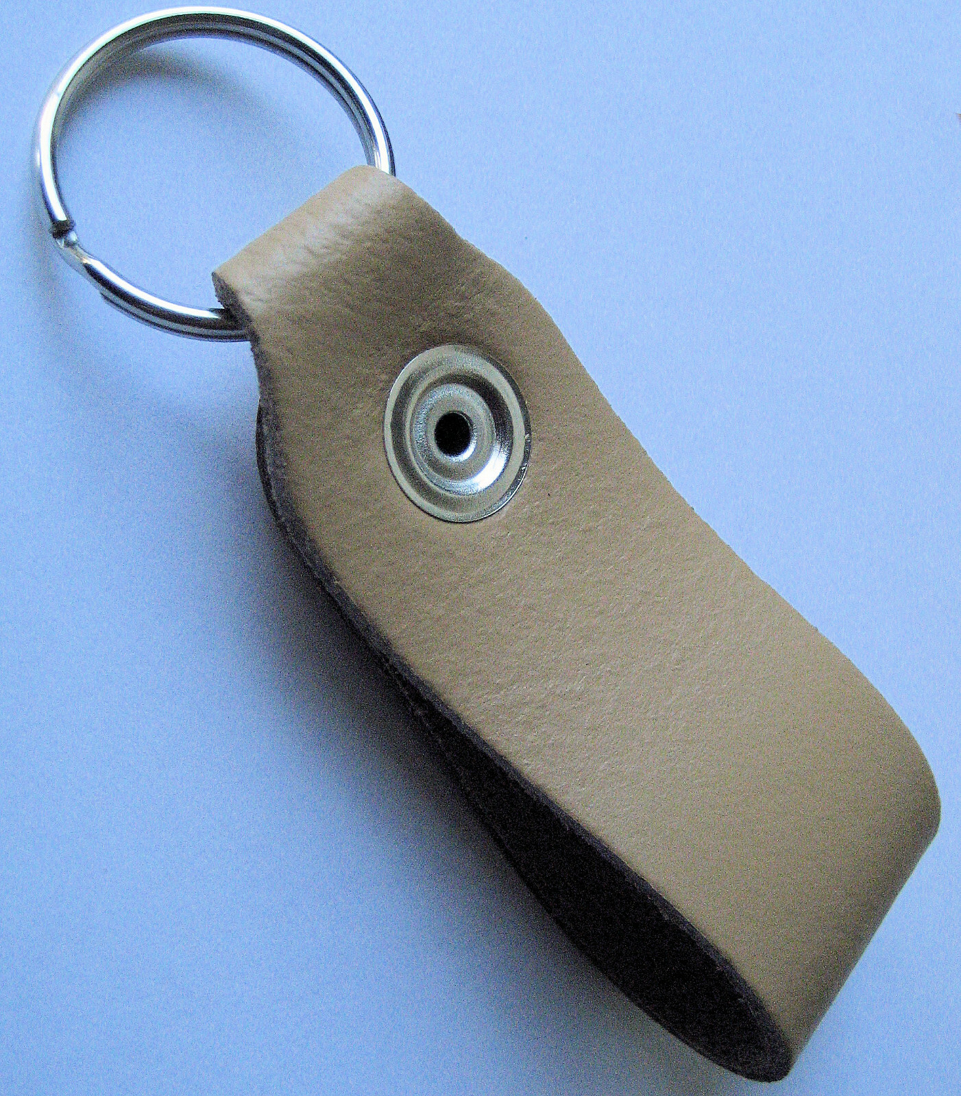 Leather Key Fob Loop Keyring Attach to Trouser Belt Loop or Bag Popper ...