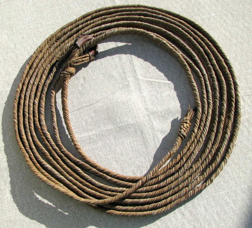 ANTIQUE UNIQUE NATIVE AMERICAN APACHE CHEVRON FLAT BRAIDED RAWHIDE ...