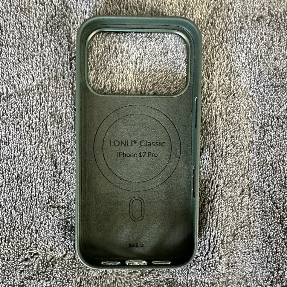 LONLI Luxury Leather Case For iPhone 17 Pro | Forest Green, New Without ...