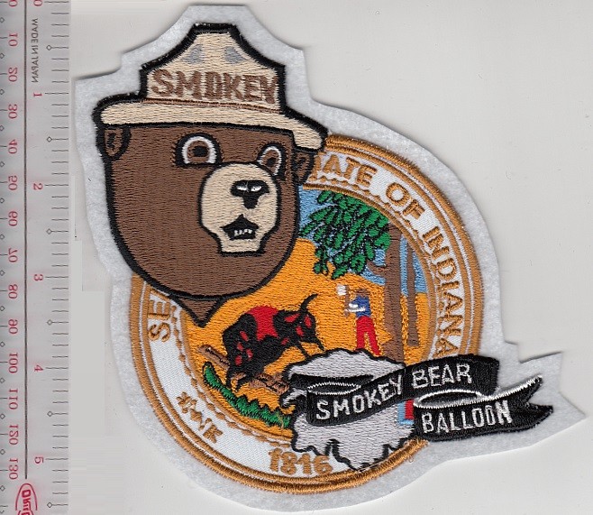 Smokey Bear Balloon over Indiana US Forest Service USFS & NPS Patch ...