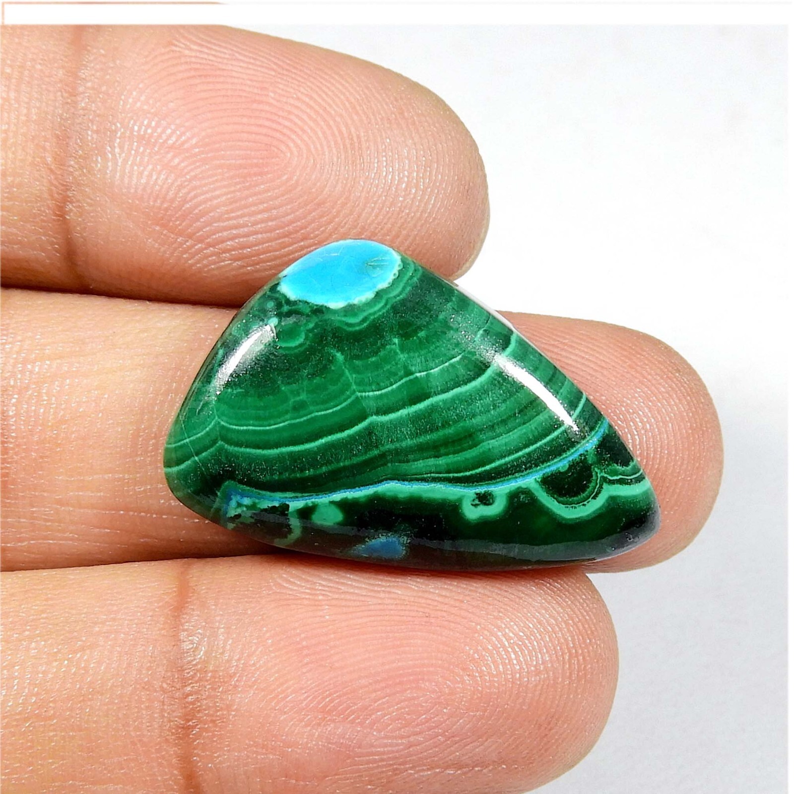 Natural Green Blue Malachite Chrysocolla Cabochon 27x17 mm Loose ...