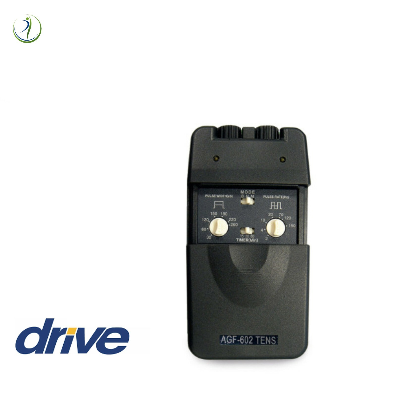 Drive Medical AGF-602 Digital Dual Channel TENS Unit w/ Timer Pain ...