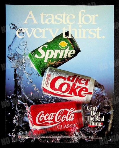 Coca-Cola Classic Diet Coke Sprite Soda 1992 Print Magazine Ad Poster ...
