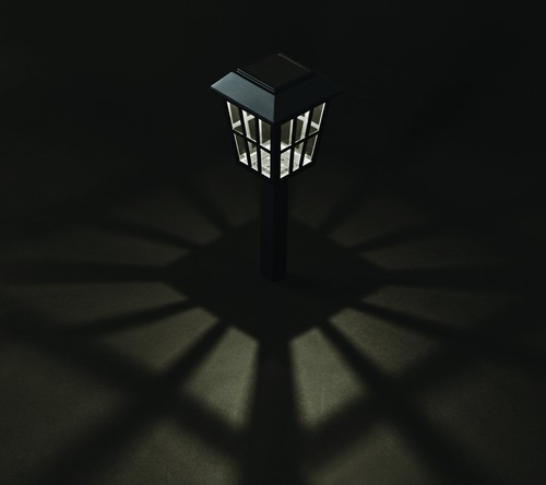 5 Lumens (6 Count) Solar Powered Black Square Design LED Path Light | eBay