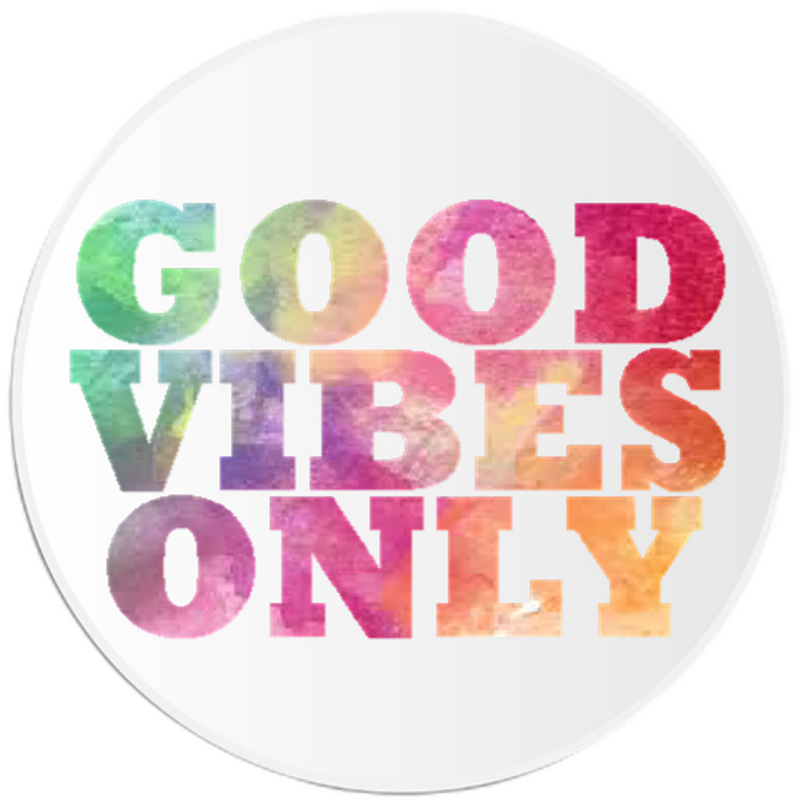 Good Vibes Only - Circle Sticker Decal 3 Inch - Positive Vibrations | eBay