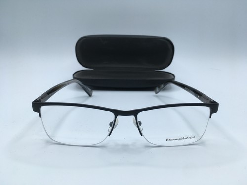 Ermenegildo Zegna EZ5077 Men's Black Frame Demo Lens Rectangular ...