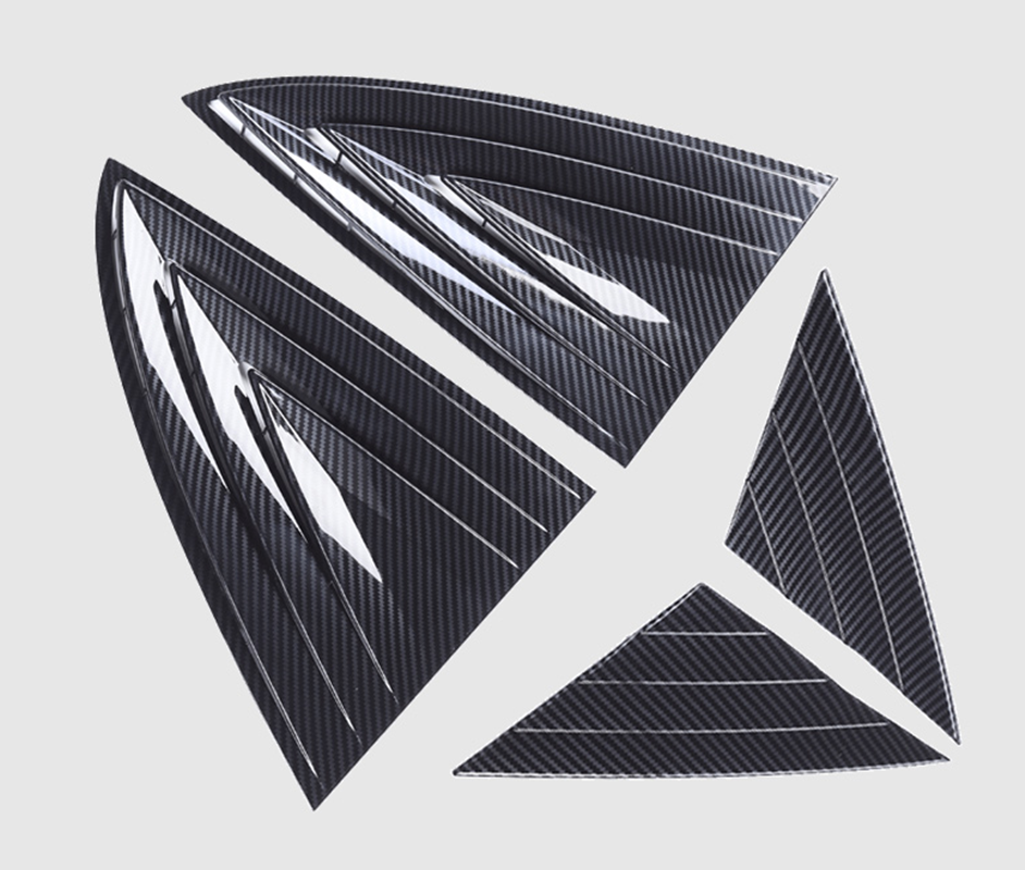 Carbon fiber style Rear Side Window Vent shutter trim Fit for Tesla ...