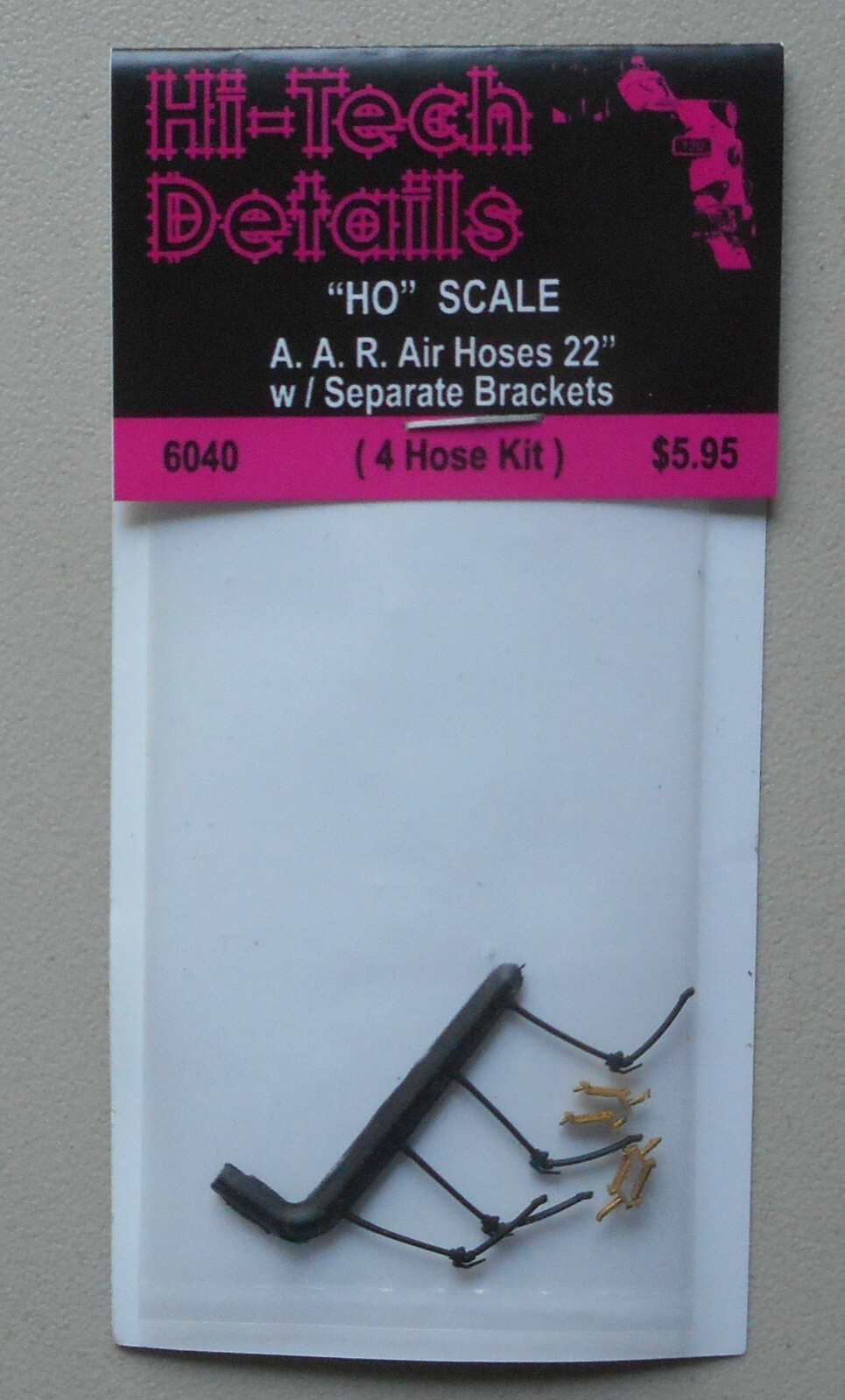HO 22" AAR Real Rubber Air Hoses 1:87 SCALE LAYOUT DIORAMA HI-TECH 6040 ...