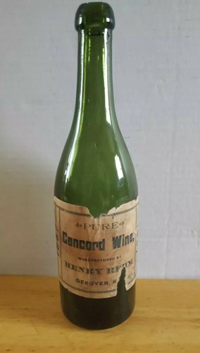 1887 Pure Concord Wine by Henry Rehm Dekoven Union County Kentucky Wine ...