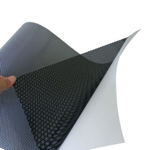 Perforated Black Vinyl One Way Vision Window Film Privacy Car Headlight ...
