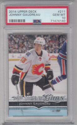 2014/15 UPPER DECK JOHNNY GAUDREAU YOUNG GUNS PSA 10 GEM MINT YG UD RC ...