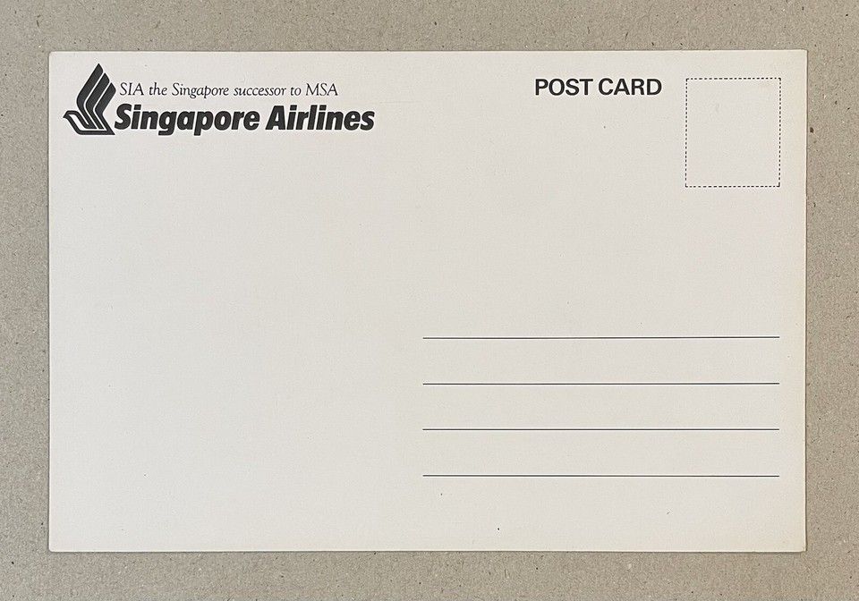 1972 Singapore Airlines successor to MSA 1st postcard - Boeing 707 ...