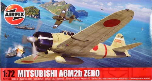 Level 1 Model Kit Mitsubishi A6M2b Zero Fighter Aircraft 1/72 Plastic ...