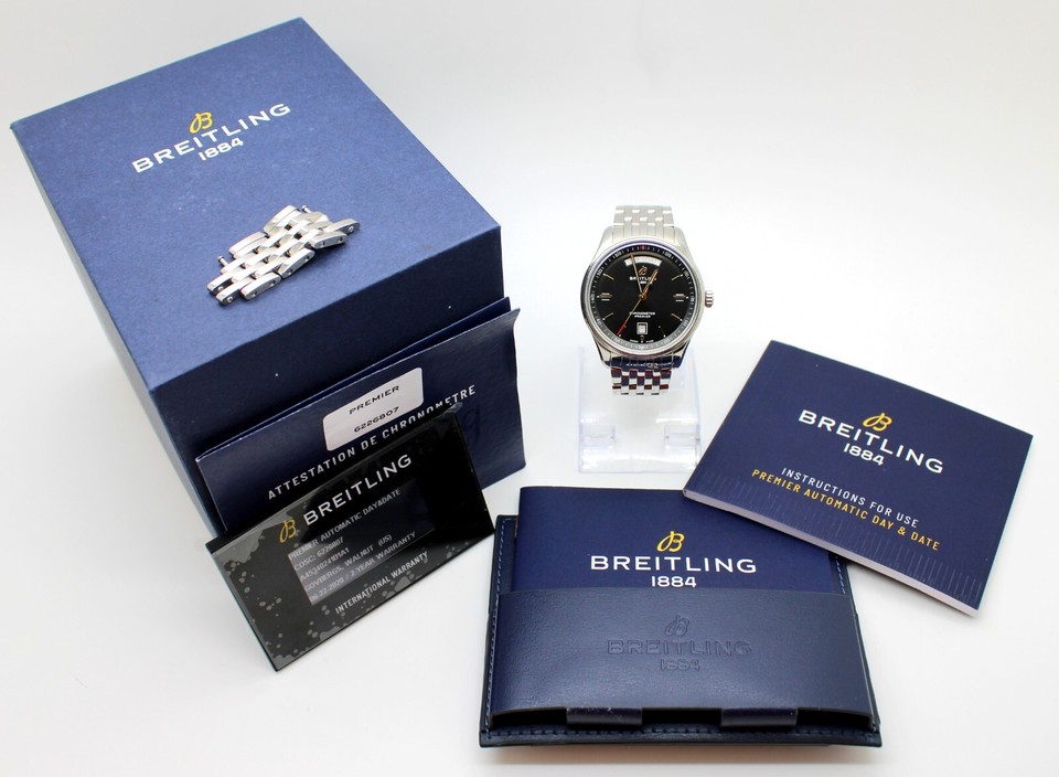 Rare Breitling Premier Automatic Day & Date Men's 40mm Watch A45340 ...