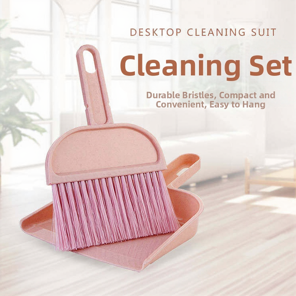 Portable Cleaning Set with Broom and Dustpan for Use at Home or While ...