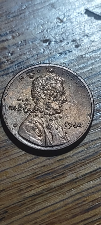 1984 Lincoln Penny Die Chip Clash All Over Front Hard To Find | eBay