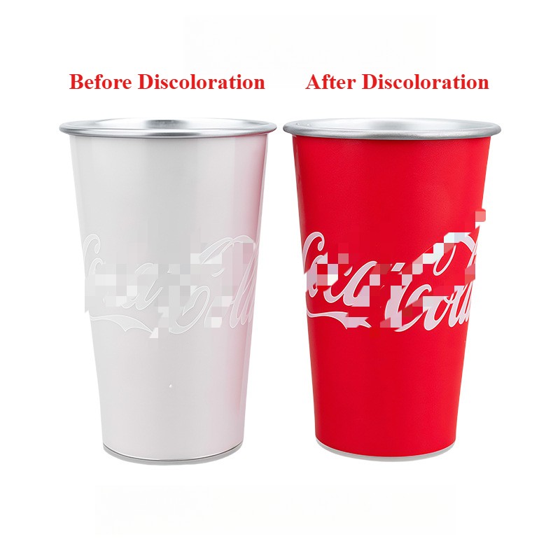 Coca Cola Colour Change Cup Aluminum Cold Temperature Color Changing ...