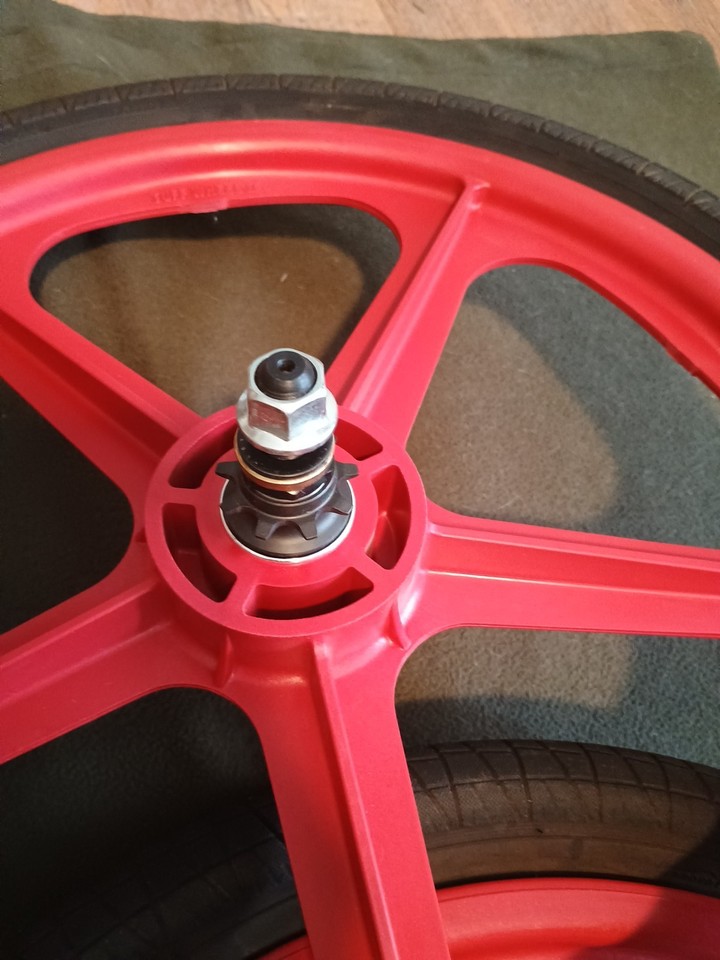 Skyway Tuff Wheel 20" Rims 9 Tooth Driver- Red Complete Wheels W/ Tubes ...