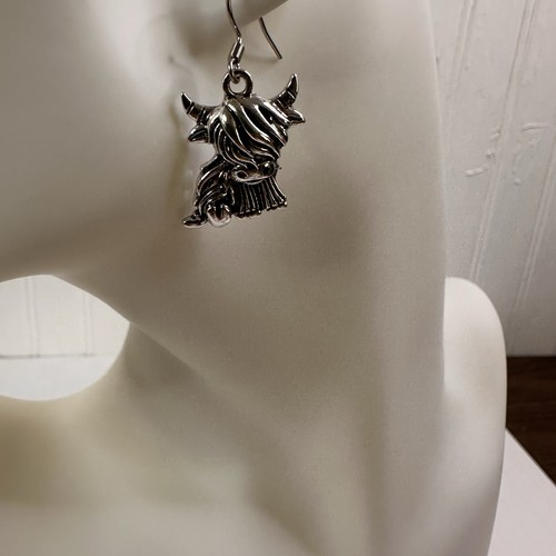 Antique Silver Tone Miniature Highland Cow | eBay