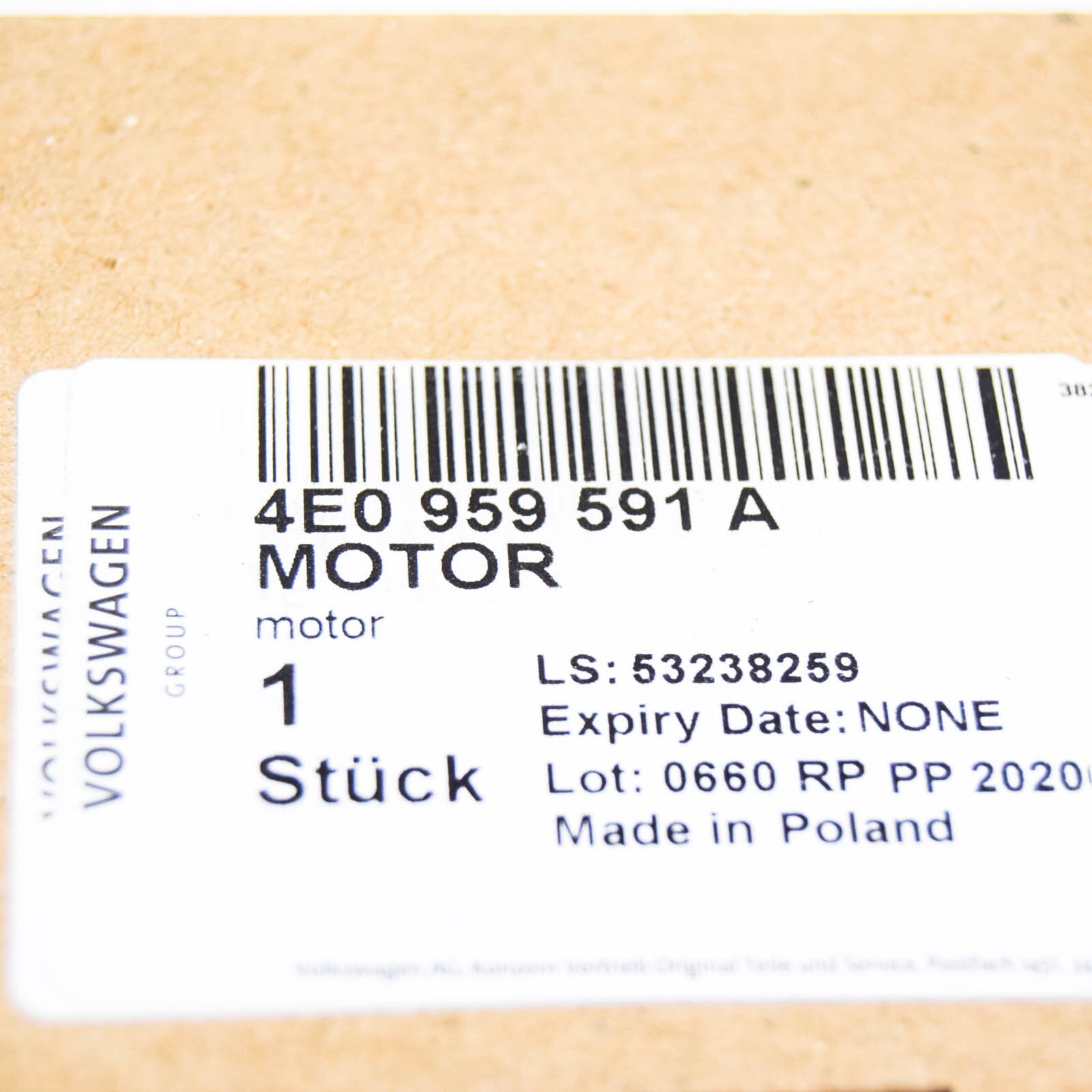 Audi 4E0959591A Genuine OEM Factory Original Motor for sale online | eBay