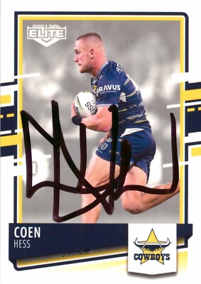 Signed 2021 NORTH QUEENSLAND COWBOYS NRL Card COEN HESS | eBay