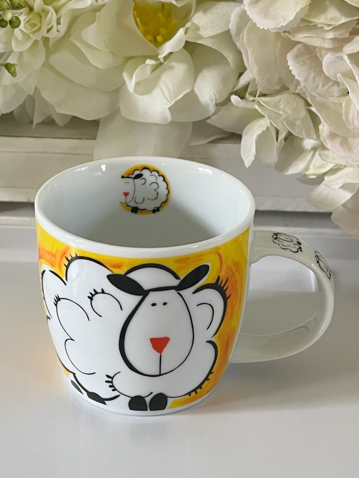 Sheep Porcelain Tea Coffee Cup Mug Gallery by Inhesion EUC Never Used ...