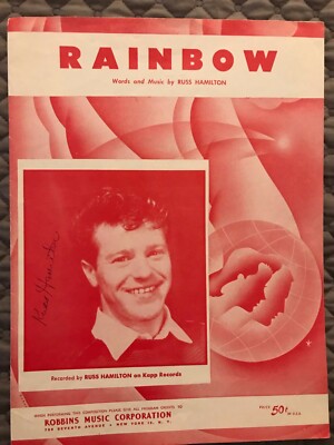 RUSS HAMILTON SIGNED VINTAGE SHEET MUSIC RAINBOW. | eBay